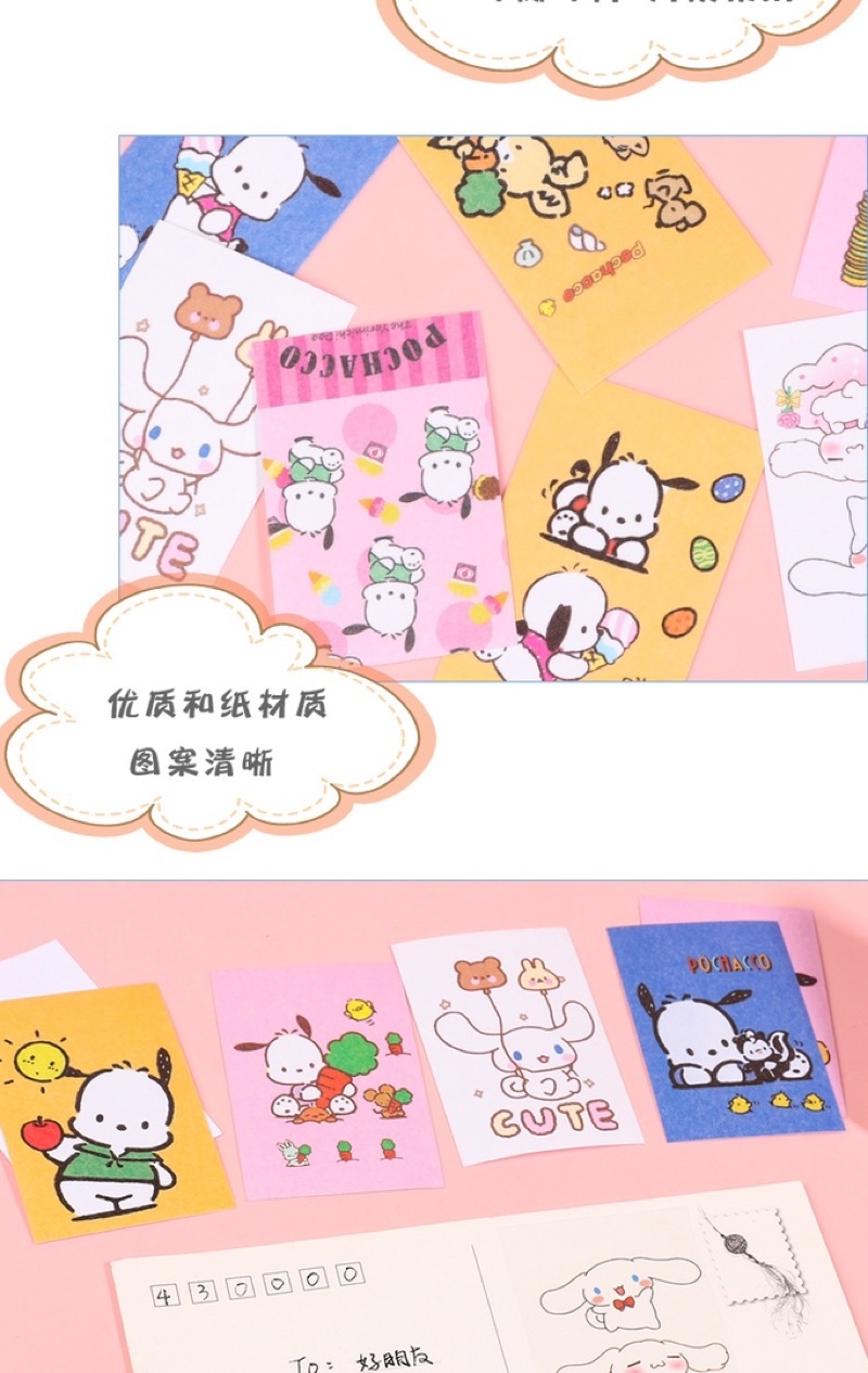 50Pcs/Book Kids Sanrio Melody Cartoon Mini Sticker Book Pocket Creative ...