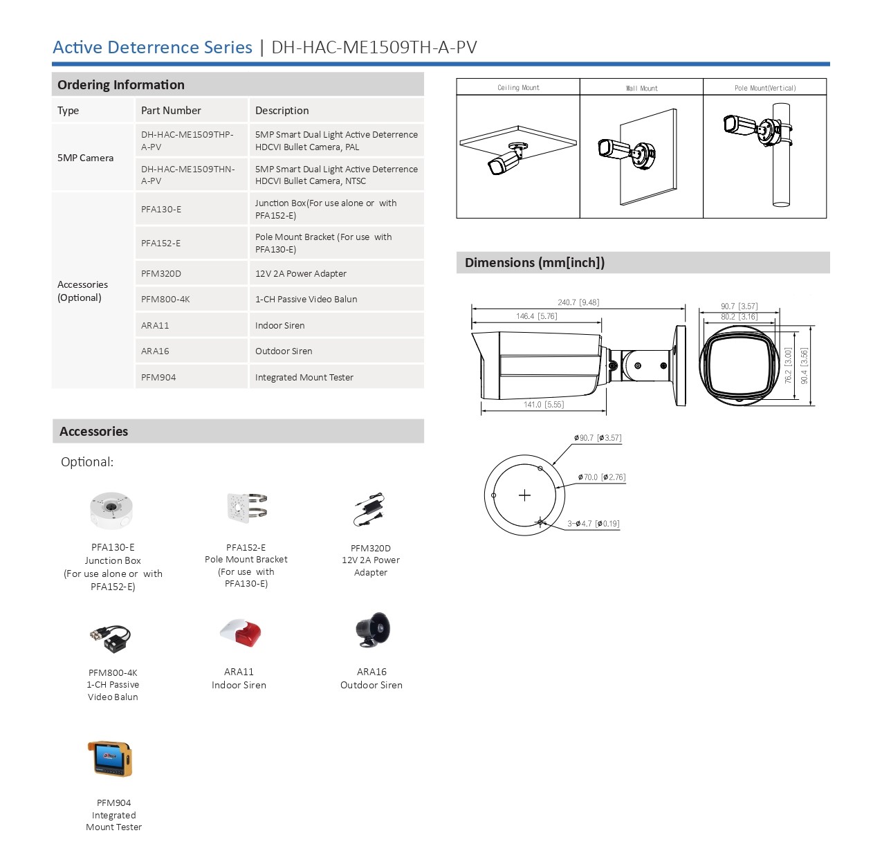 Dahua 5MP 5 Megapixel 24Hour Full Color Active Deterrence IP67 Analog ...