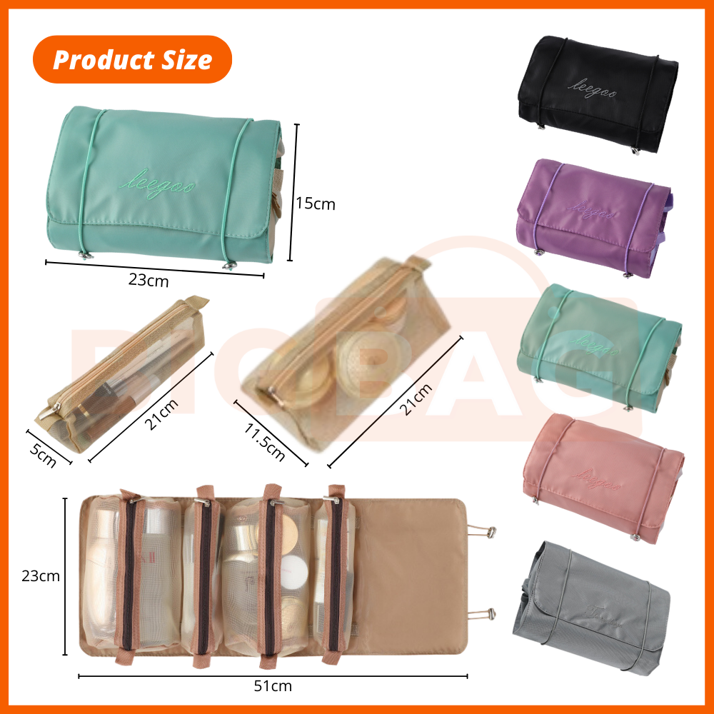 4in1 Makeup Bag Storage Pouch Travel Organizer Makeup Beg Makeup ...