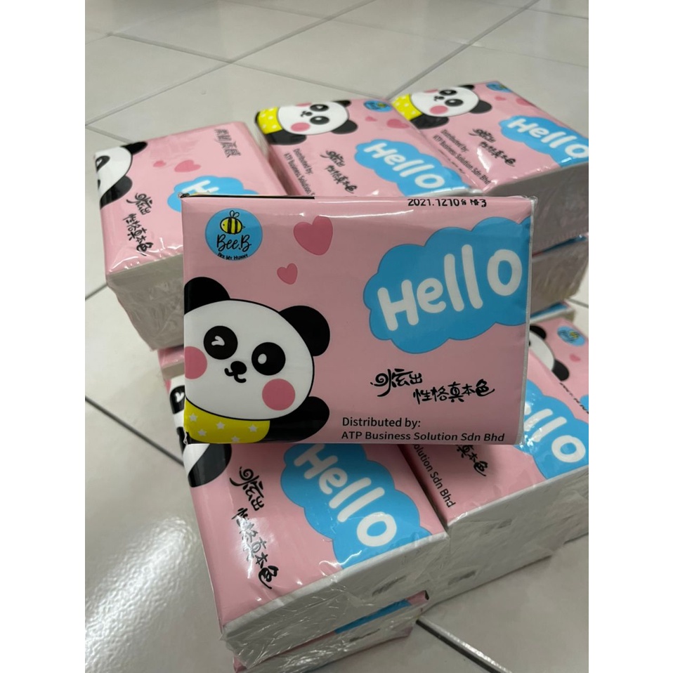 SUMAIRU [Per Pack] Bamboo Panda Tissue Soft Thick Layer Facial Tissue ...