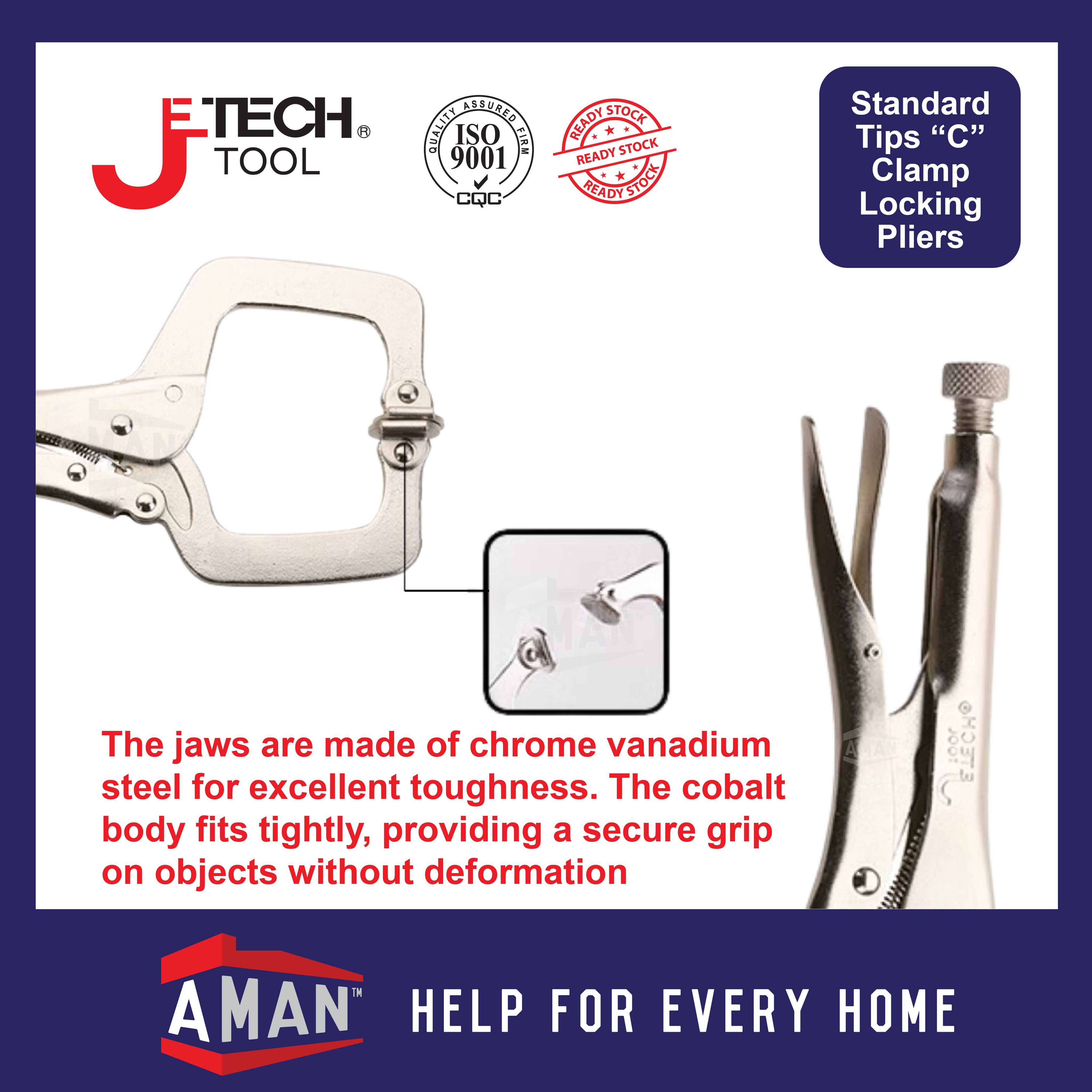 JETECH C Clamp Locking Plier Standard Tips Vise Grip Vice Grip C Clamp ...