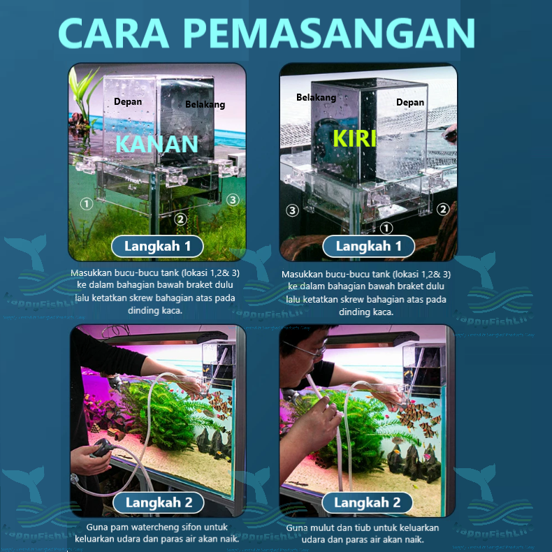 Negative Pressure Fish Elevator Tank 鱼缸负压缸 Akuarium Lif Ikan Tank ...