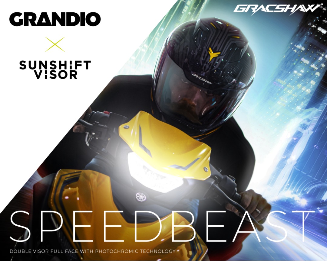 (Full Face Helmet) Gracshaw Grandio G9200 SPEEDBEAST Series Double ...