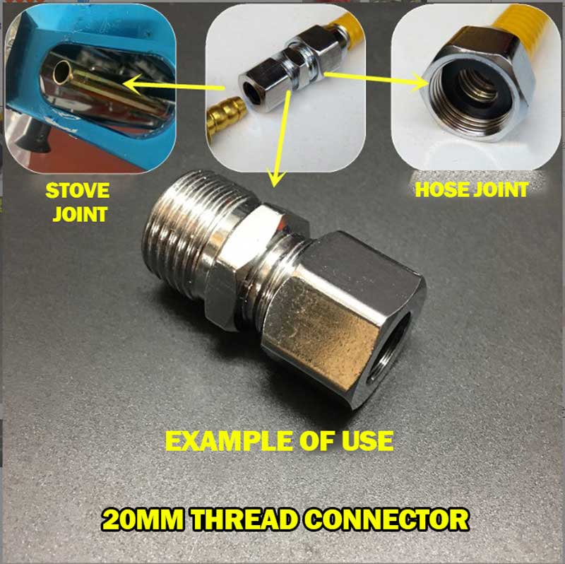 Universal Gas Cooker Stove Hob Inlet Joint Hose Connection L Shape ...