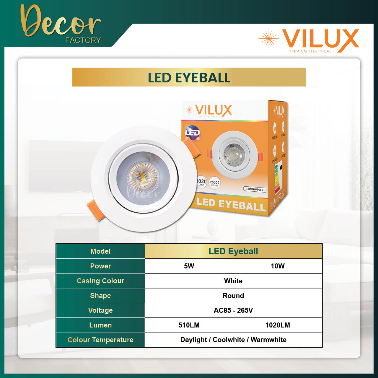 LED Eye Ball Recessed Spotlight Downlight 5W 10W LED Recessed Eyeball ...