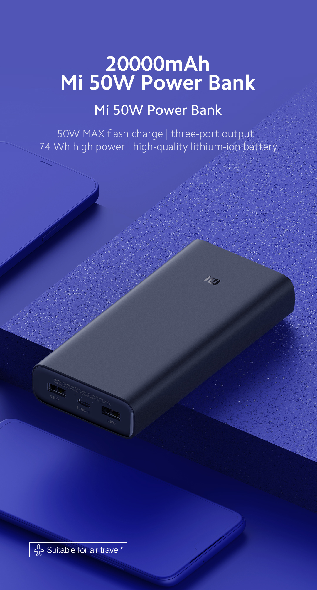 Xiaomi Mi 50W Power Bank 20000mAh | Shopee Malaysia