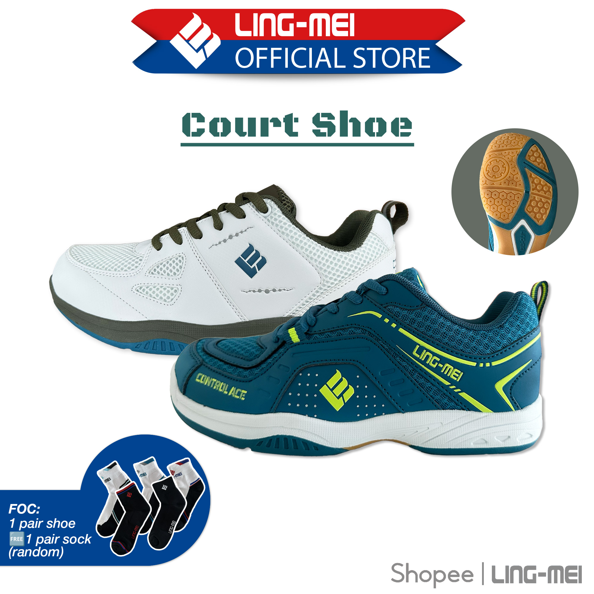 Ling-Mei Court Shoe Control Ace / Control Wave Suitable for badminton ...