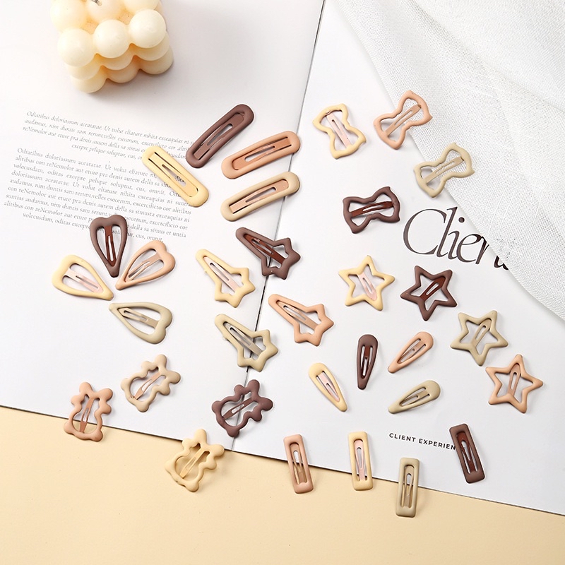 Khaki series Star Bintang BB hair pin hair clip sempit Side rambut pin ...