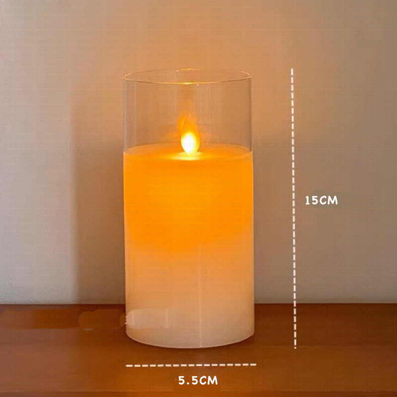 LED Swinging Candle Smokeless Flameless Swing Candles Light Warm White ...