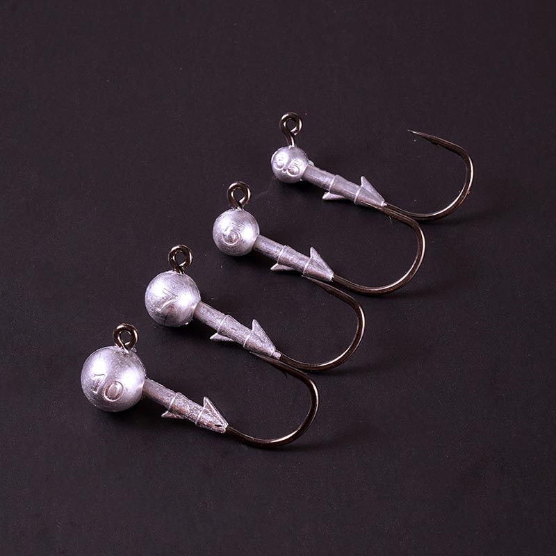 Anh JH06 6X Strong Round Jig Head Triangular Point Hook x6 SP 3.5g / 4 ...