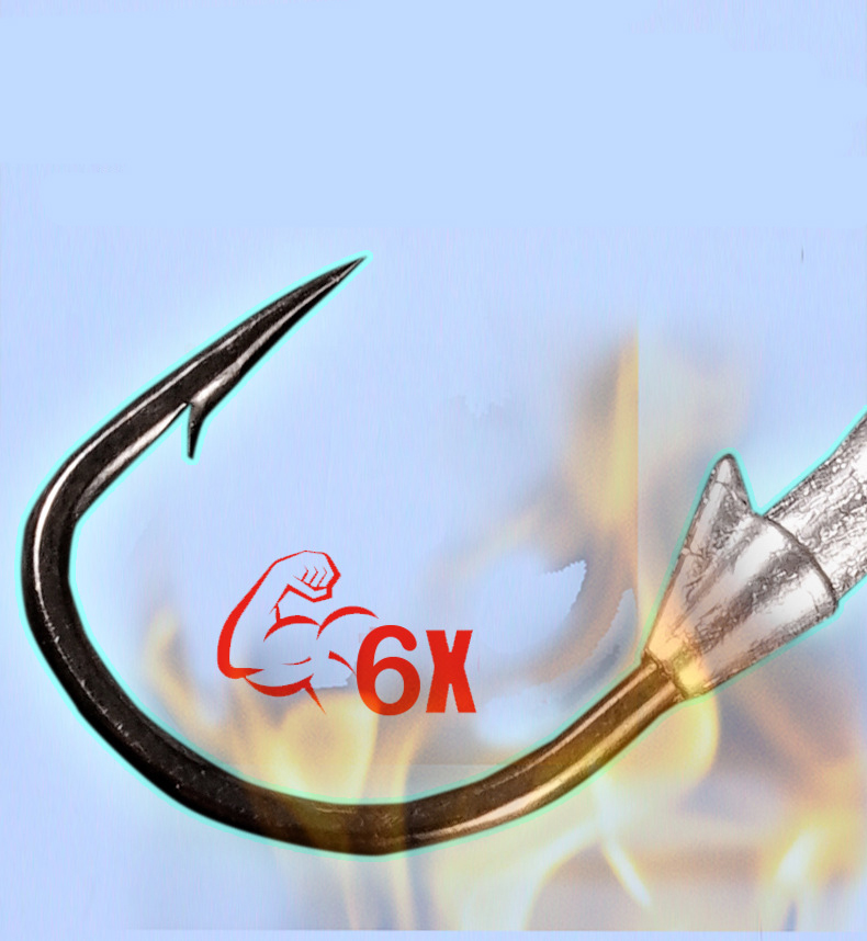 Anh JH06 6X Strong Round Jig Head Triangular Point Hook x6 SP 3.5g / 4 ...