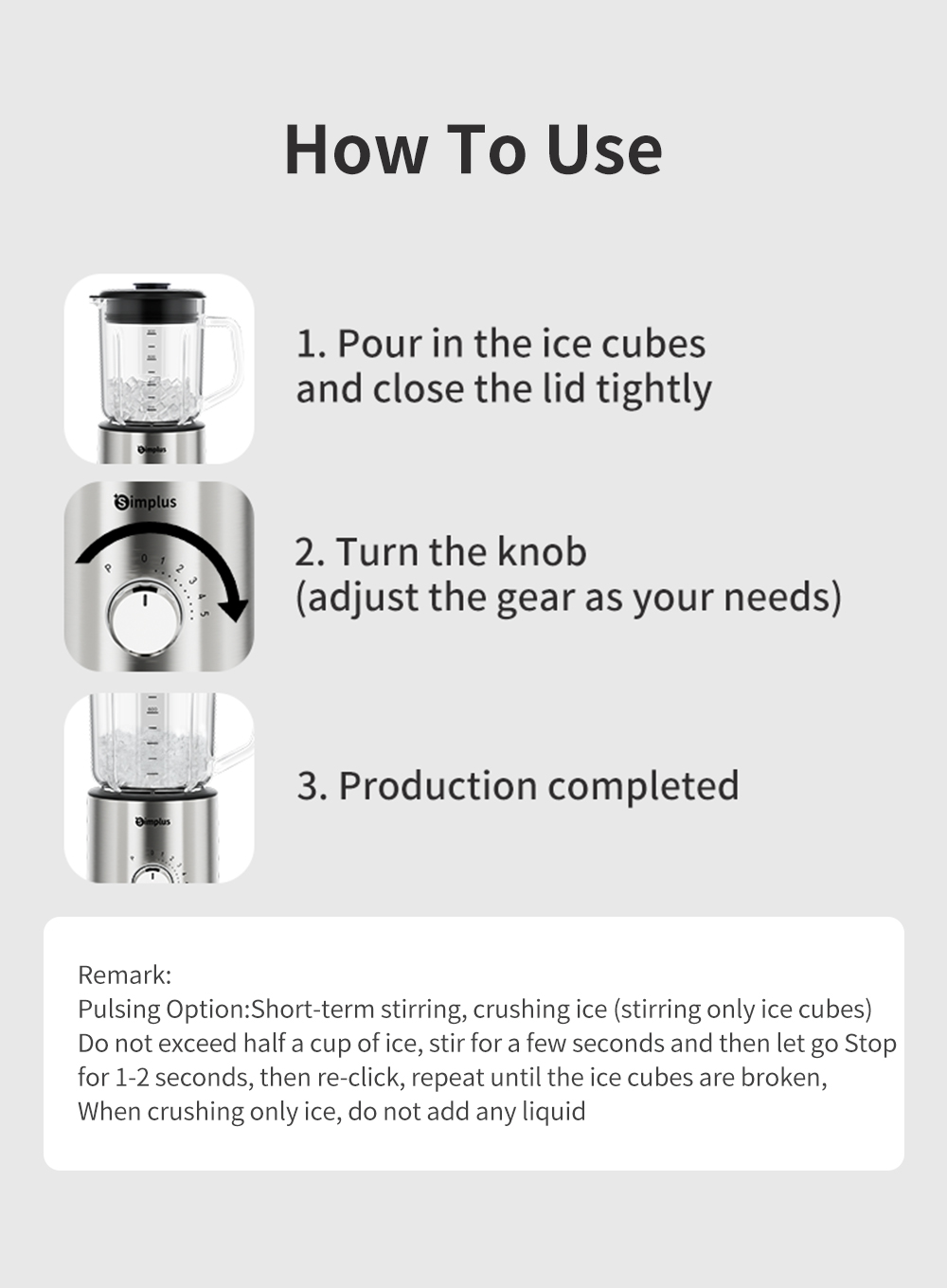 Simplus Multi-functional Ice Blender|Smoothie Maker|Baby Food Crushed ...