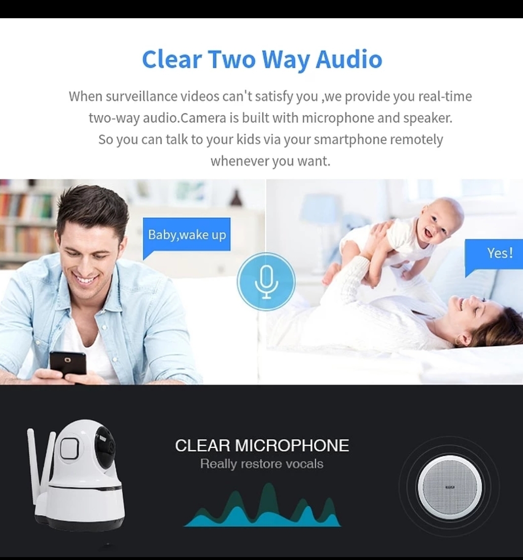 Carecam Pro 2MP 1080p Indoor Dual Light PTZ Auto Tracking Wireless Wifi ...