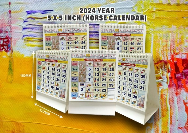 Ready Stock Desk Calendar 2024 table calender Kalender Meja Tahun 2024 ...