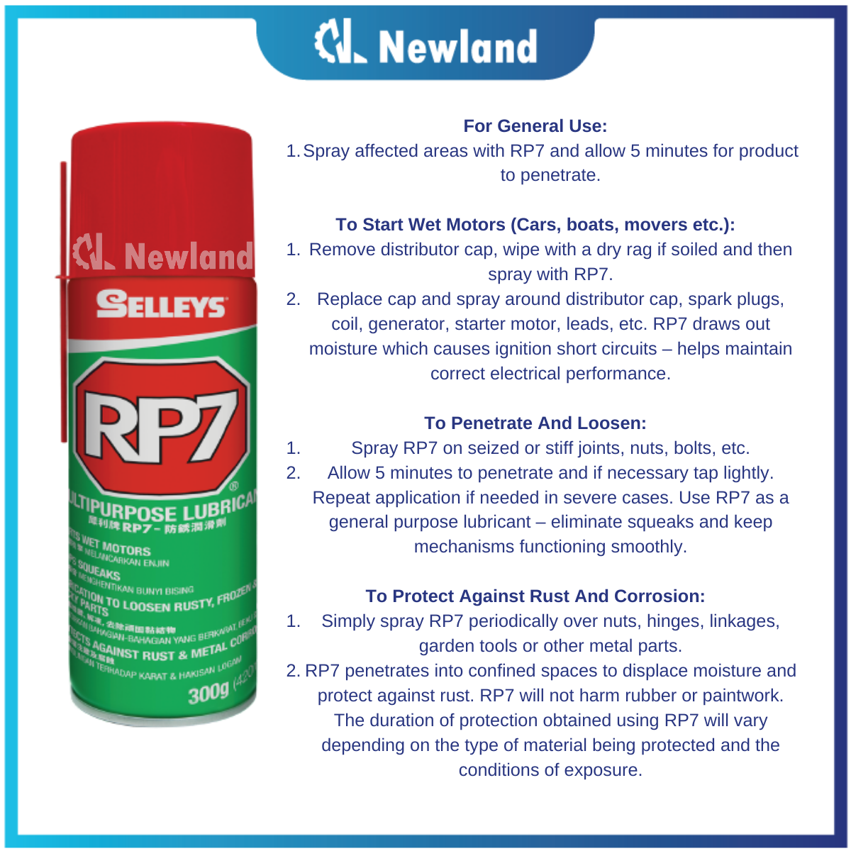 SELLEYS RP7 Anti Rust Spray Multi Purpose Lubricant (422ml) | Shopee ...
