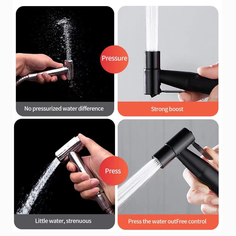 High Pressure Bidet Spray Set Hand Bidet Two Way Tap Faucet Bathroom ...