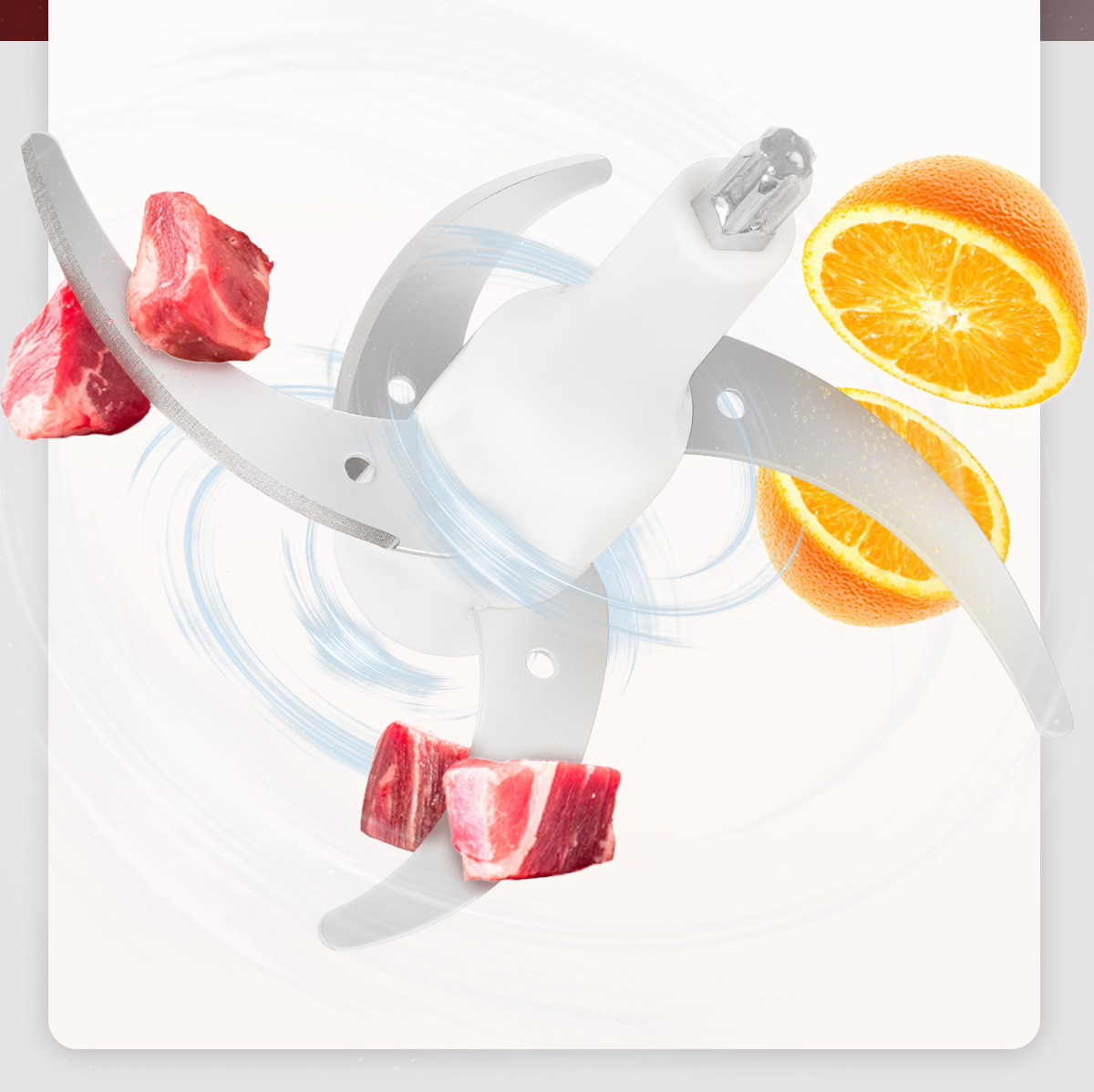 Simplus Food Processor 2L Large Capacity 300W Powerful Motor Meat ...