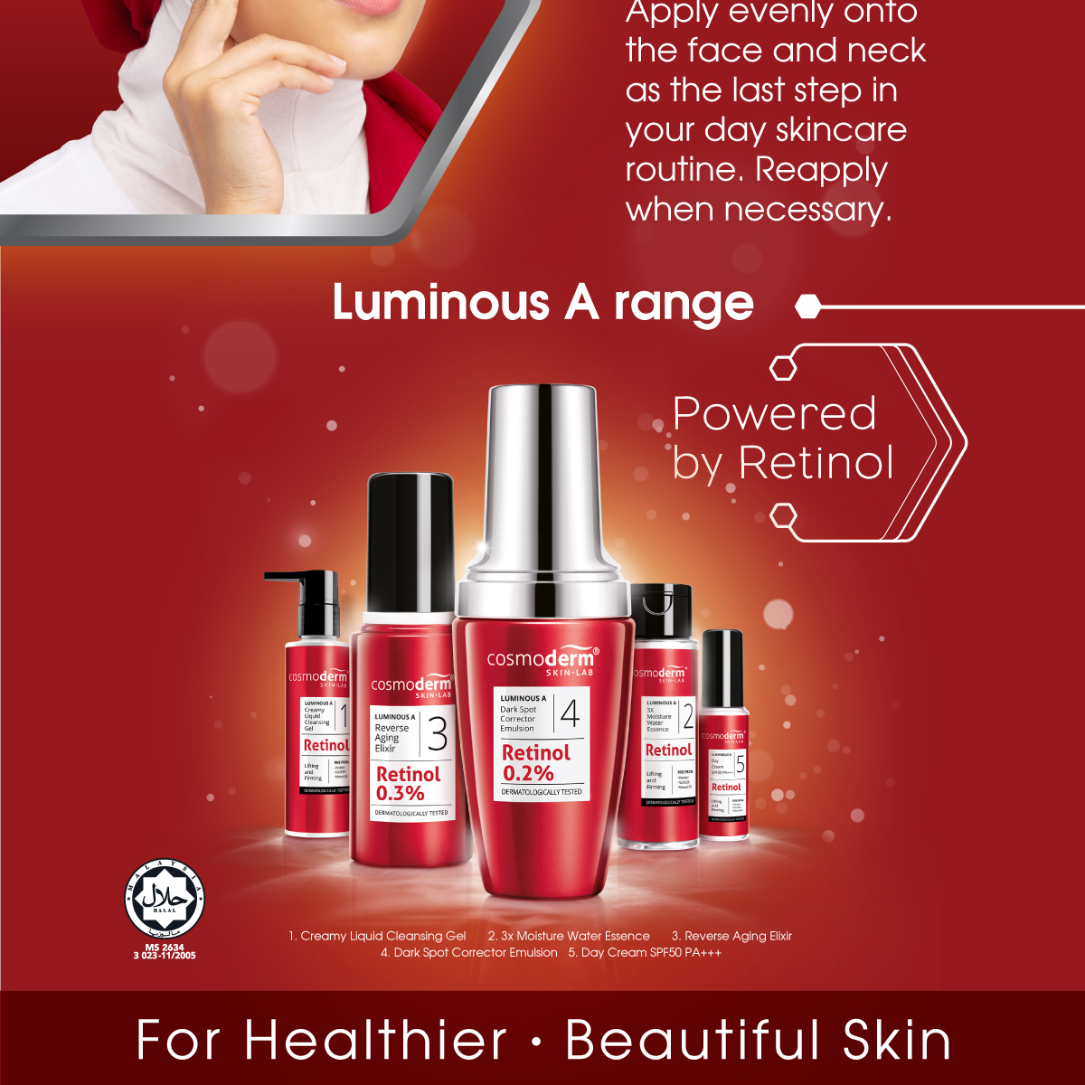 Cosmoderm Luminous A Day UV Active Shield SPF50 30ml (2 in 1 ...