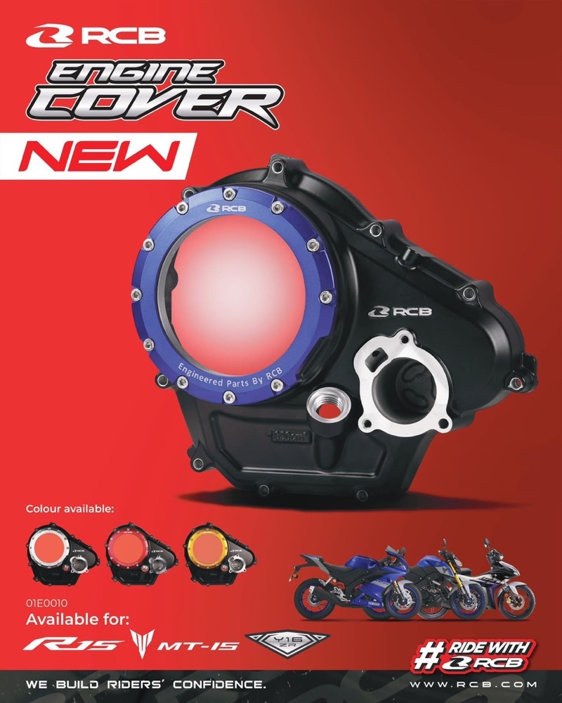 RCB Engine Cover Y16 Y16ZR R15 MT15 Y15ZR Y15 LC5S Without Kick Starter ...