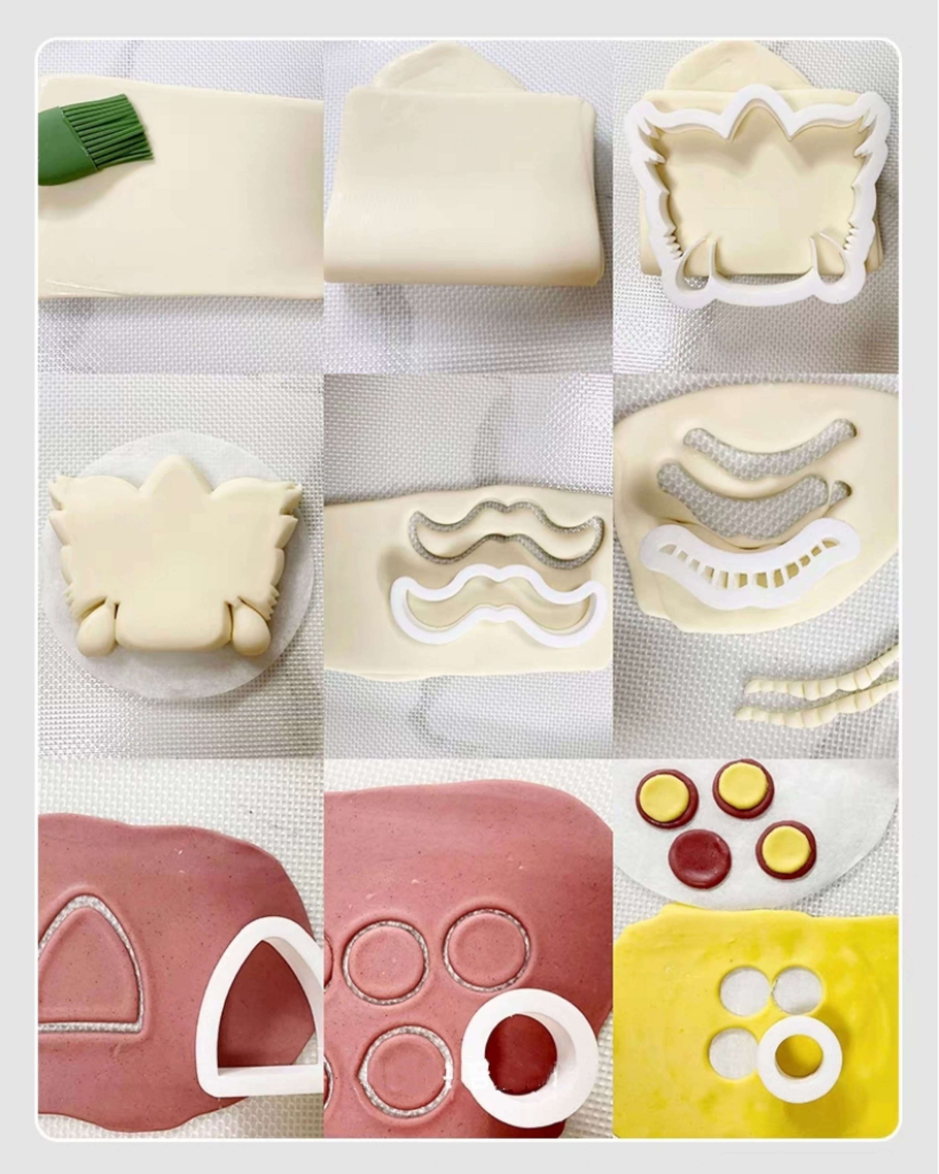 Dancing Lion Steamed Bun Cutter 2024新年醒狮馒头造型全套卡通包花样馒头模具 | Shopee Malaysia