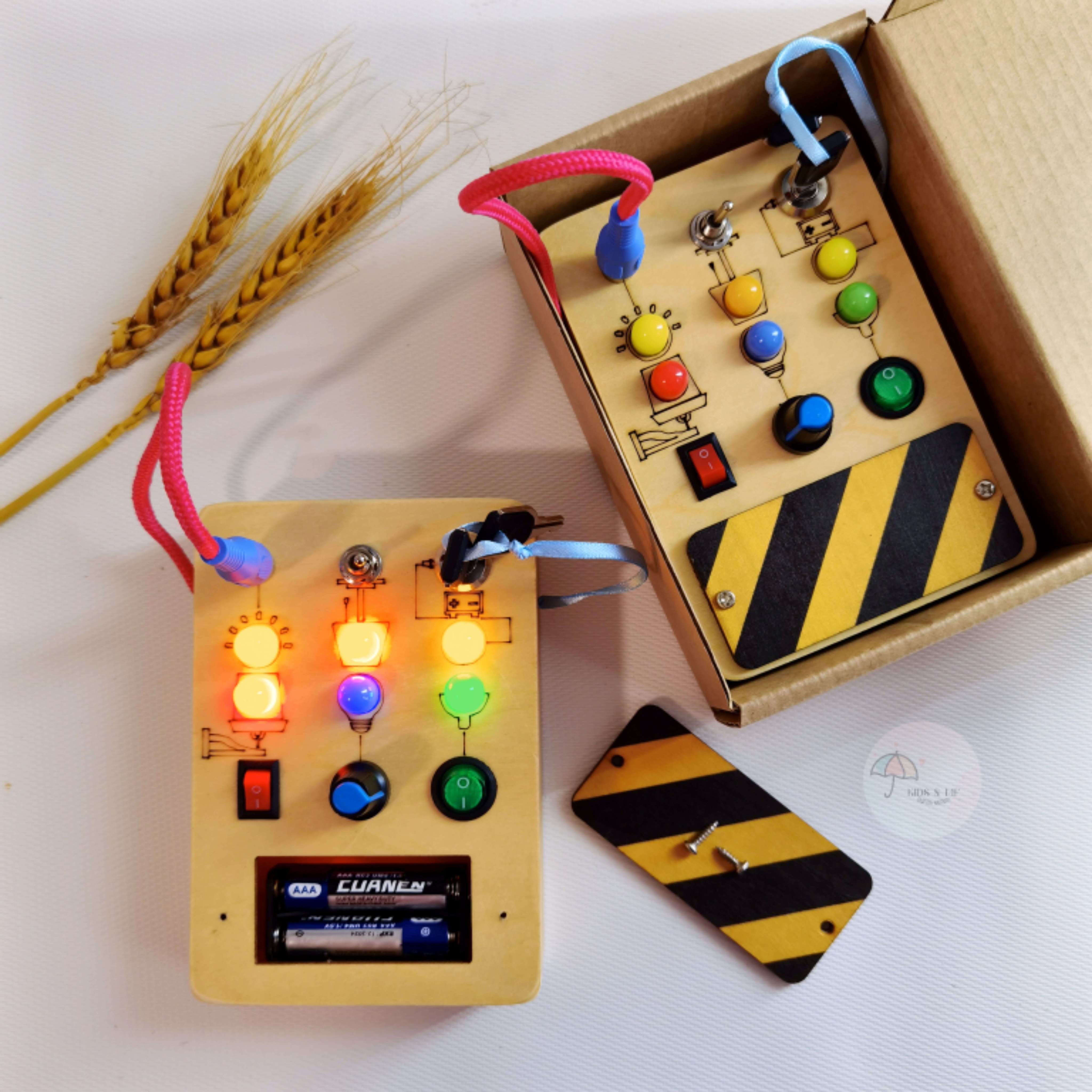 Lights switches key toy box for children montessori playing toys ...