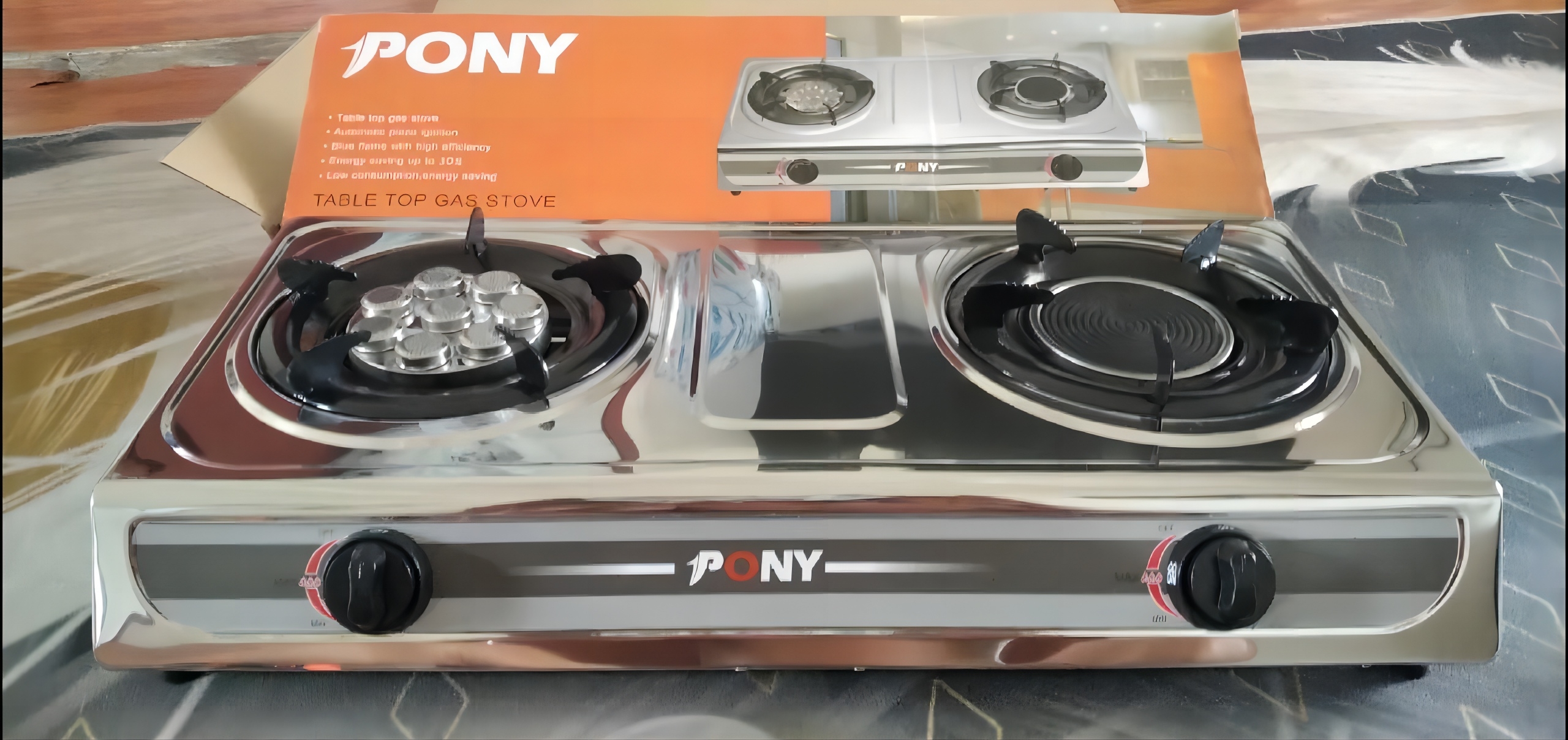 PONY HOME-2.7KW Dual Gas Stove Infrared Burner 8 Jet Head Nozzle LPG ...