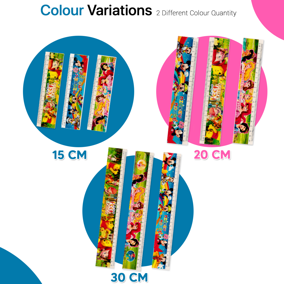 Desklife Cartoon Disney Aluminium Plastic Ruler Kids 15cm 20cm 30cm ...
