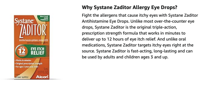 Authentic* Zaditor Antihistamine Eye Drops, 5-mL | Shopee Malaysia