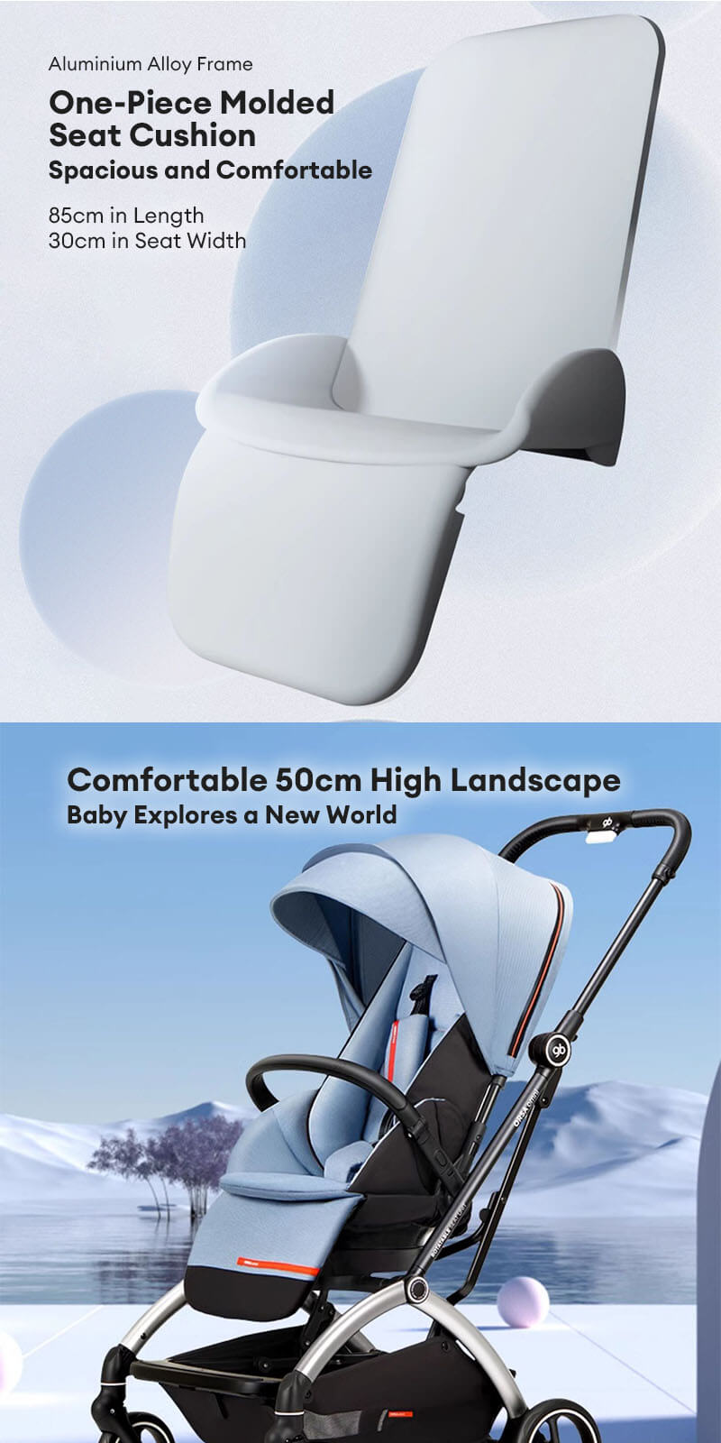 BNB GB Orsa Omni 360 Baby Stroller Compact Stroller (Support Up To 25kg ...