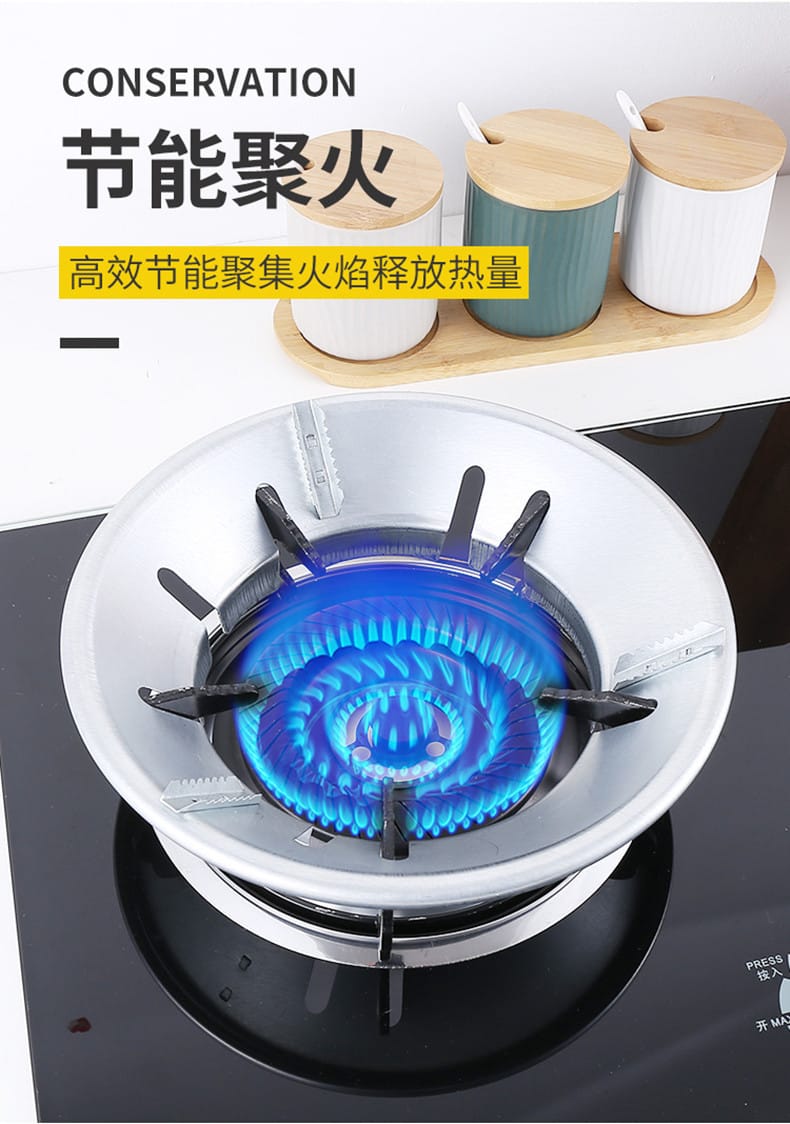 Universal Stainless Iron Gas Stove Fire Wind Proof Energy Saver Gas ...