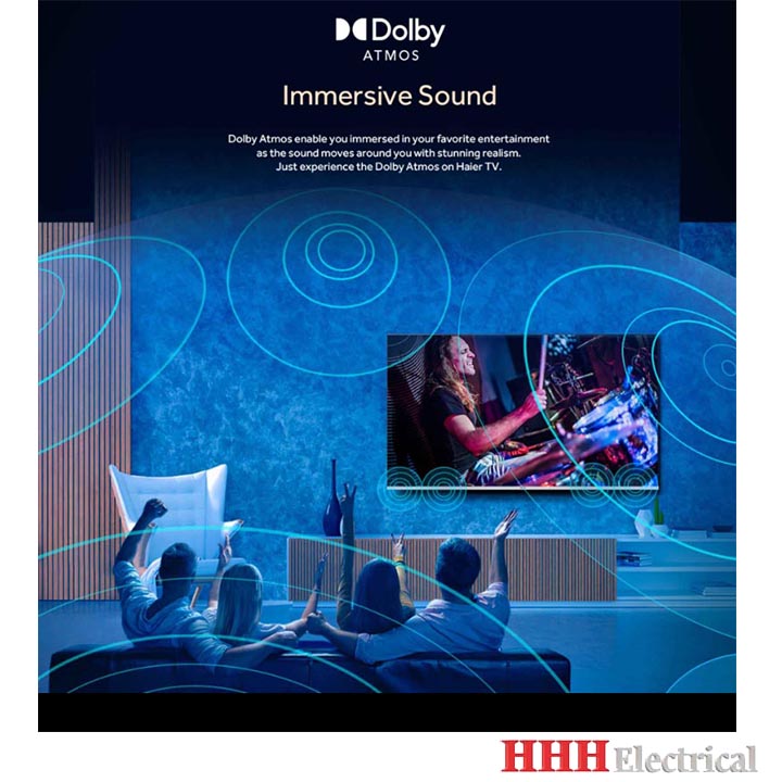 HAIER H75P750UX 75" HQLED 4K UHD Google TV Enhance Visual Experience ...