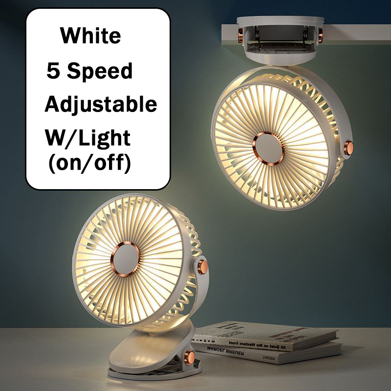 720° Spin Kipas Mini 5 Speed Clip Fan Mini Fan Portable Fan Table Fan ...