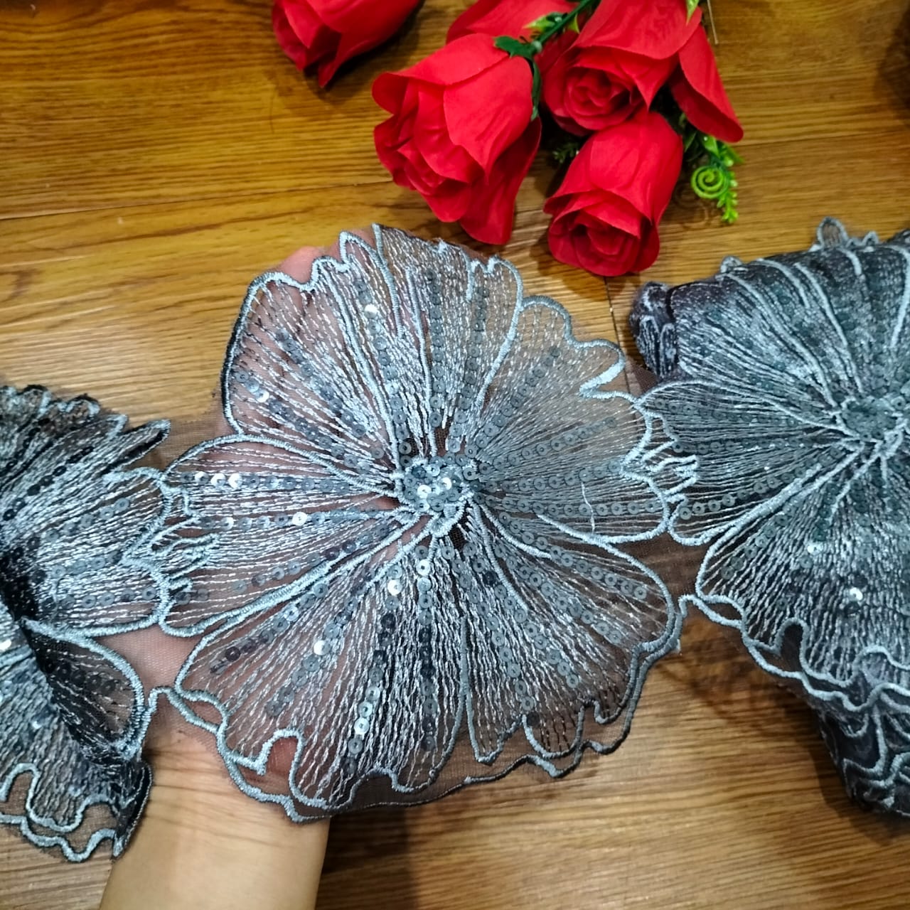 NEW ARRIVAL!! LACE ASTER Big 18 to 20CM TINGGI BERKUALITI DAN SULAM KEMAS border lace | Shopee ...