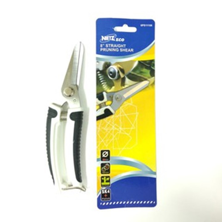 NIETZ STRAIGHT PRUNING STAINLESS STEEL SHEAR BLADE GARDENING SCISSOR ...