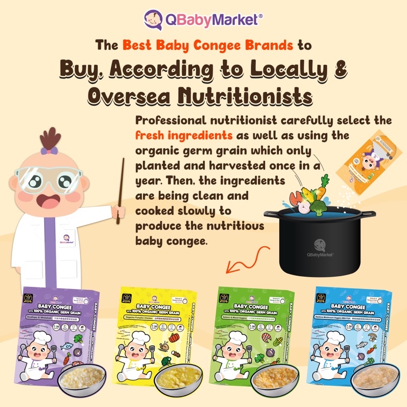 Q Baby Market Ready to eat Organic Germ Grain Baby Congee/Baby Porridge ...