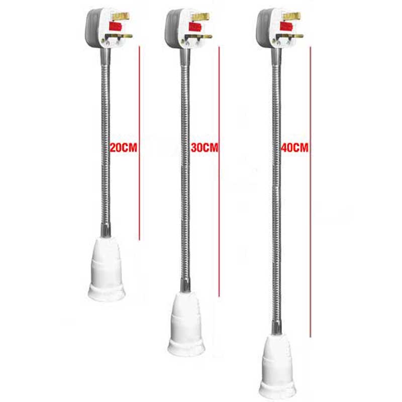 Plug To E27 Bulb Holder Flexible Extend E27 To E27 Light Lamp Holder ...