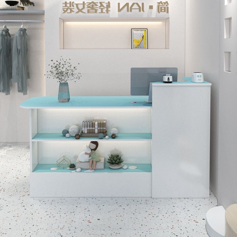 Cashier counter clothing store front desk women's clothing store small ...