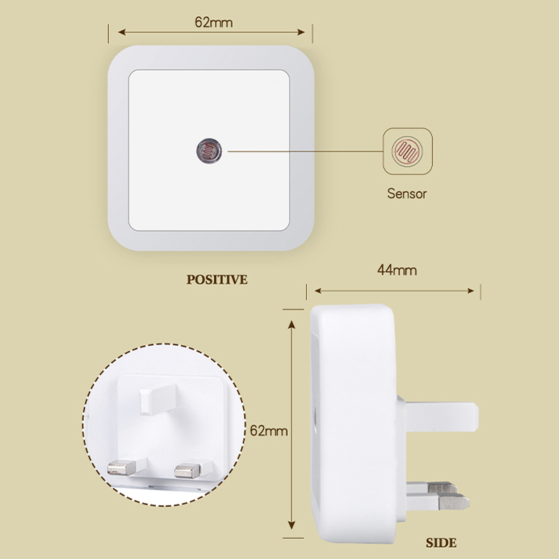 LED Intelligent Night Light Lampu Tidur Automatic Light Control Sensor ...