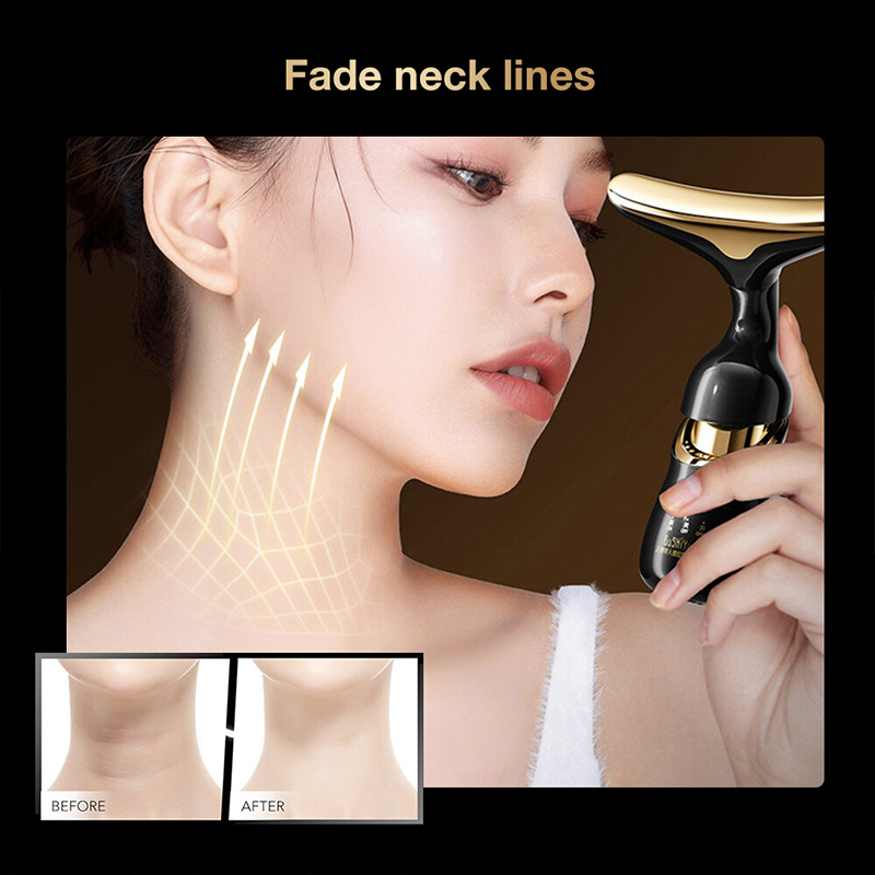 Neck & Face Massager Ultrasonic Face Beauty Device Electronic Facial ...