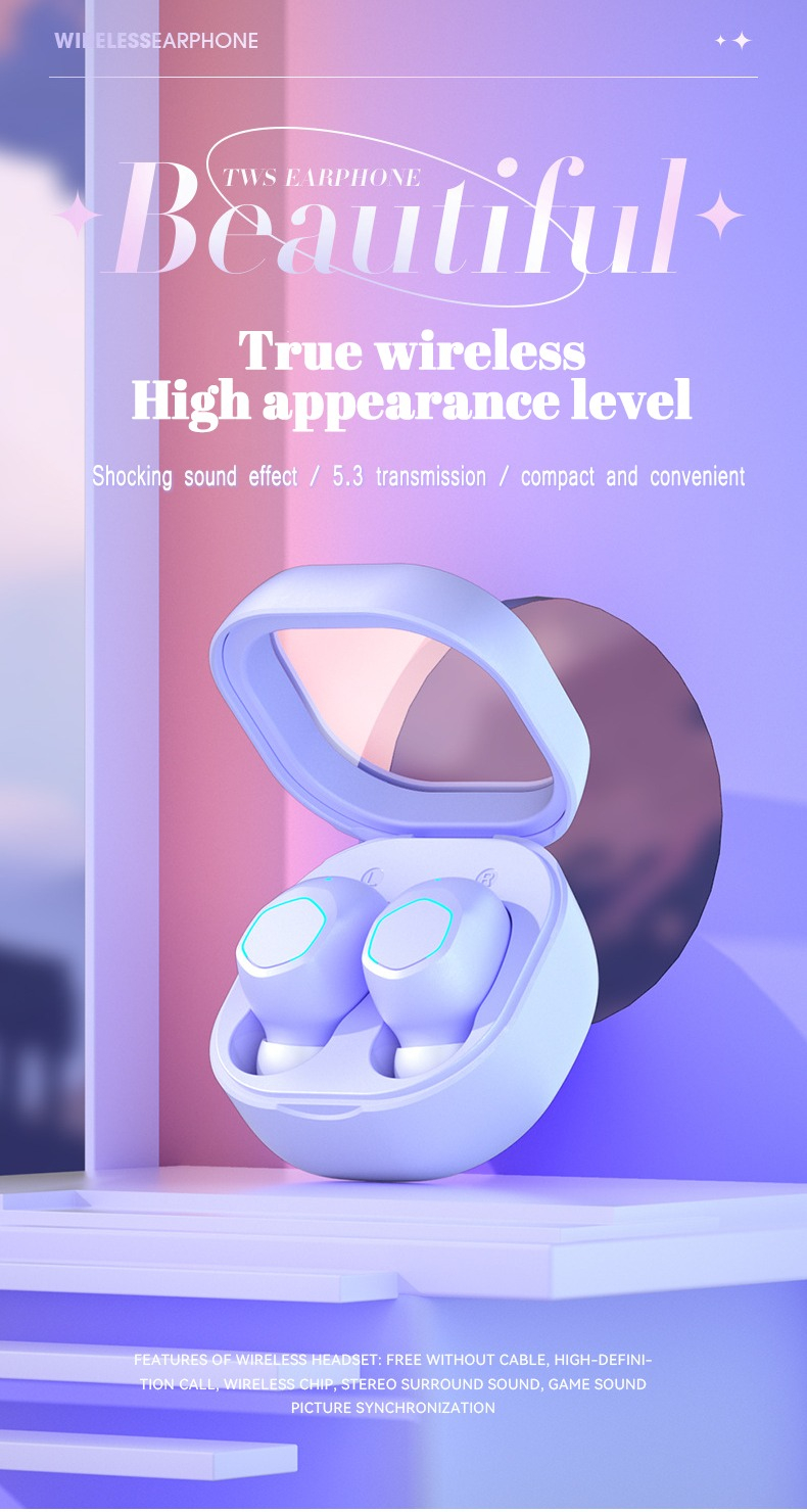 fon telinga M21 Wireless Earphone Bluetooth 5.0 Earbud Touch In-ear ...