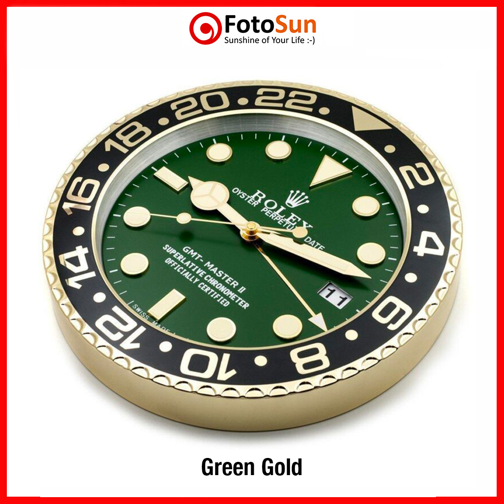 Premium Clock ROLEX GMT series Jam Dinding Sweeping Hand | Shopee Malaysia