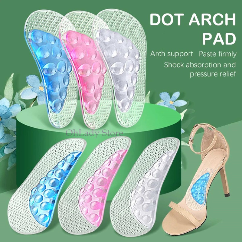 Arch Support Shoe Insoles for Flat Feet Gel Arch Inserts Plantar ...