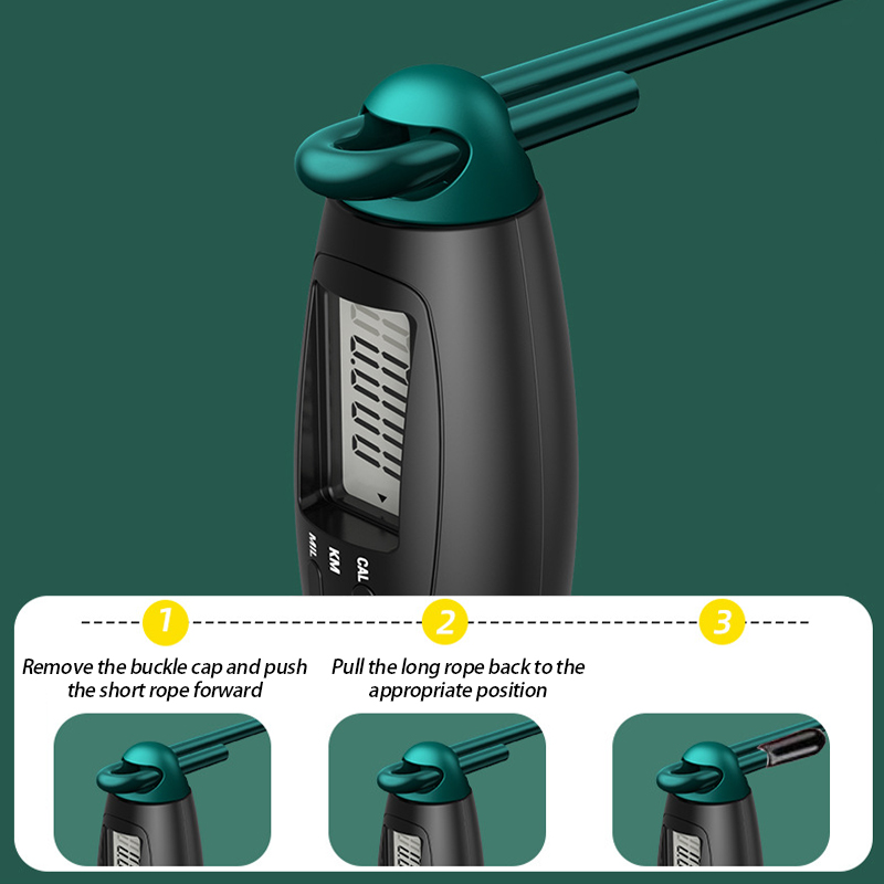 Digital Skipping Rope Portable Cordless Smart Skipping Rope With LCD ...