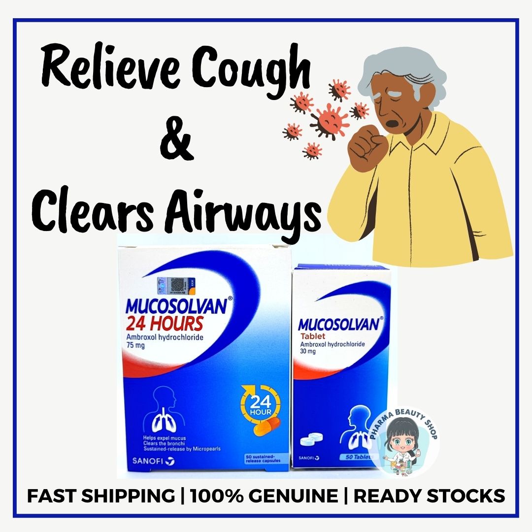Mucosolvan 30mg tablet / 75mg capsule (Ambroxol Hydrochloride - Expel ...