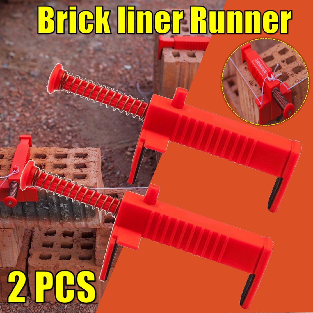 2Pcs Brick Liner Runner Wire Drawer Bricklaying Tool Fixer Building ...