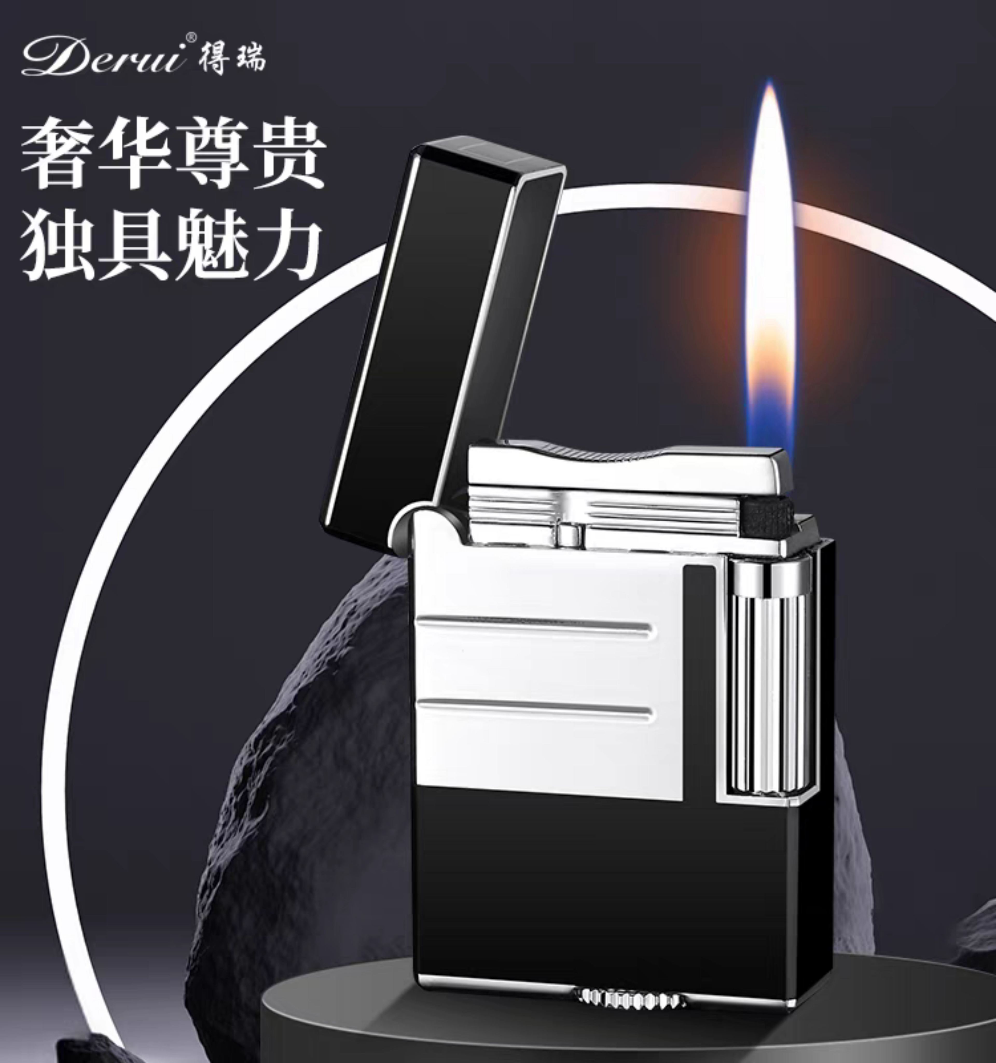 🔥Derui Creative Ordinary Flame Lighter (Gas Refillable-Api Biasa-Gift ...