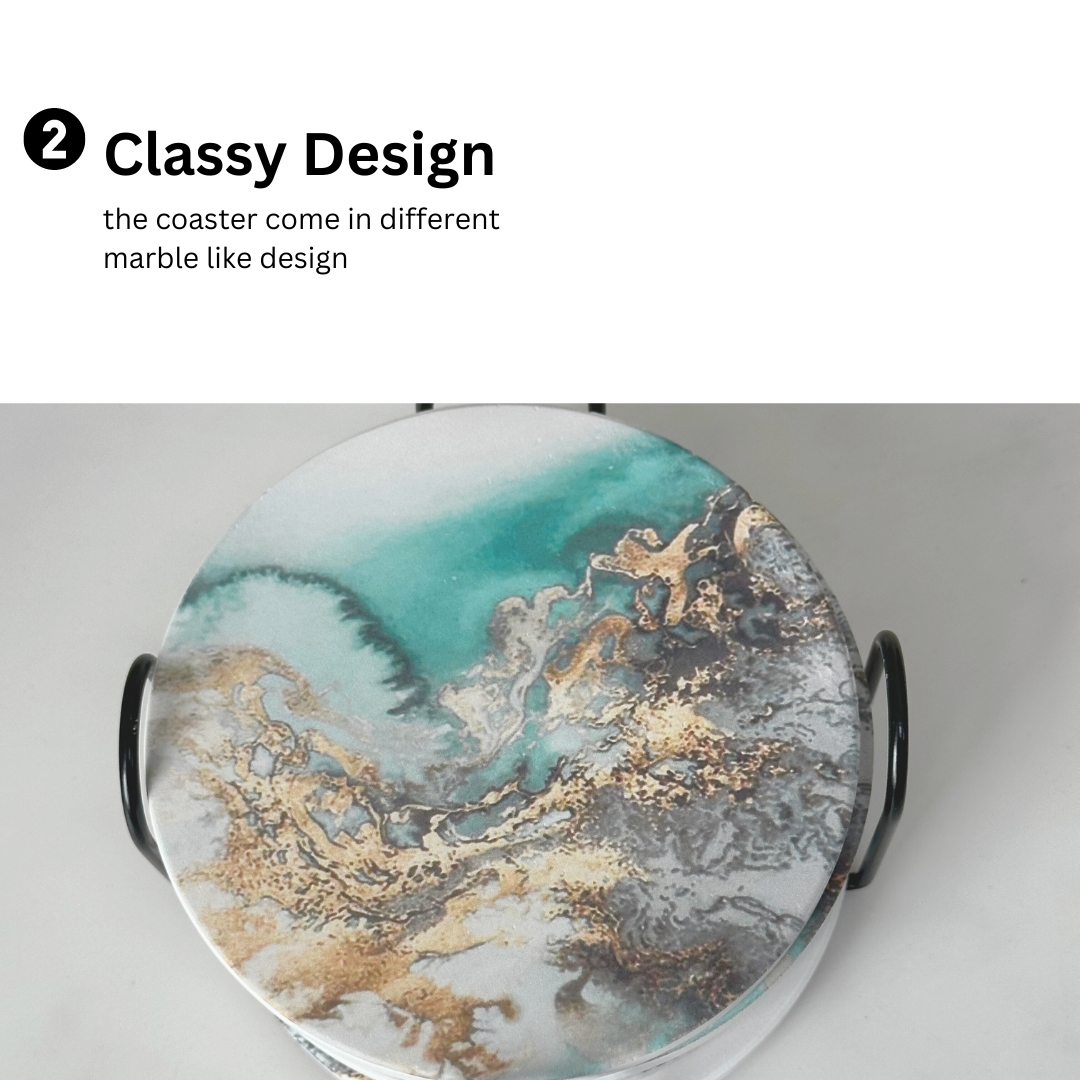 Alas Cawan Lapik Cawan Ceramic Coaster Absorb Water Absorbent Premium ...