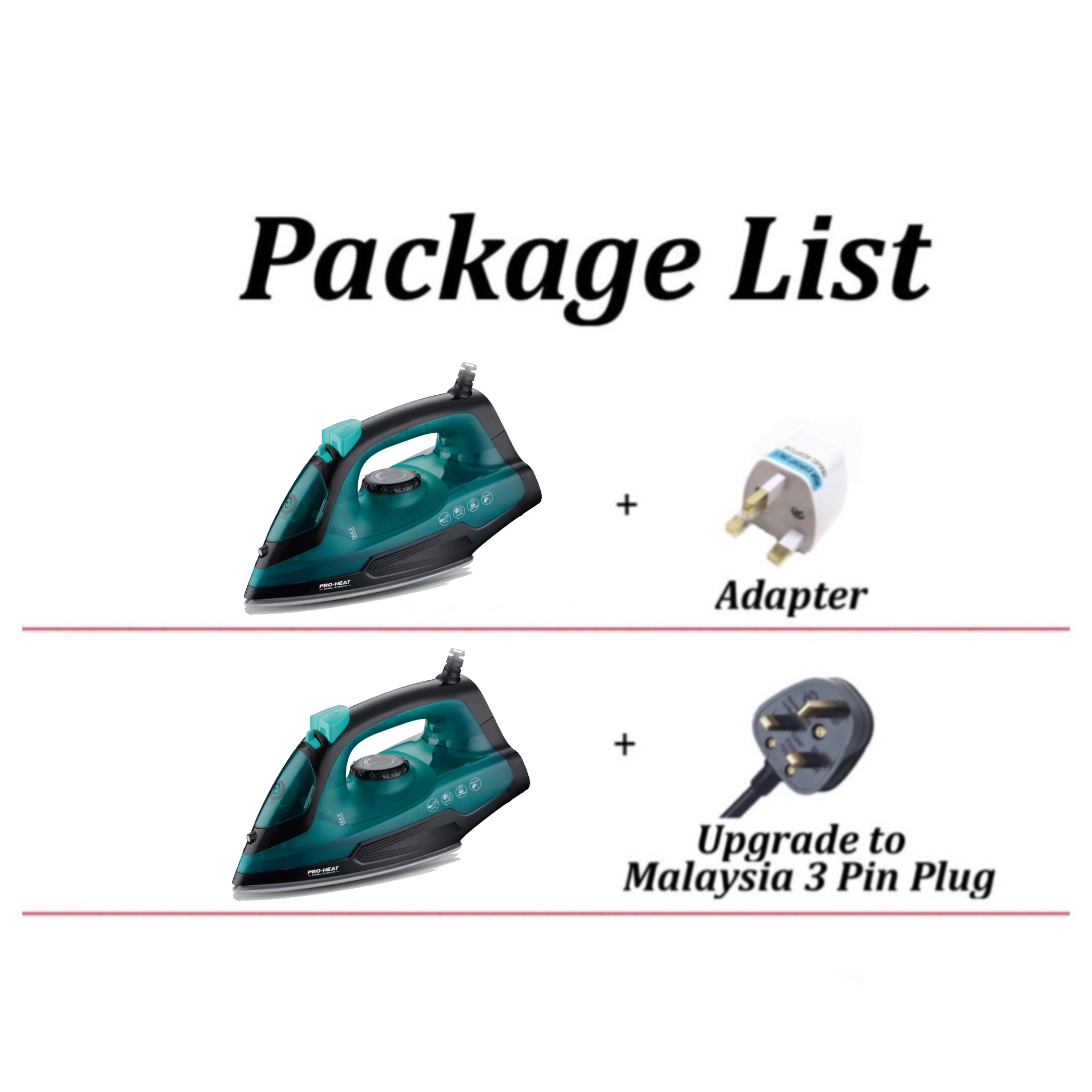 Electric Ceramic Soleplate Garment Steam Iron Sprayer Steamer Iron ...