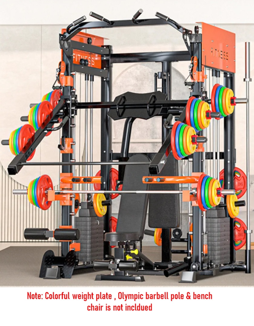 Commercial Grade Smith Machine Power Cage Rack Fitness Equipment Full ...