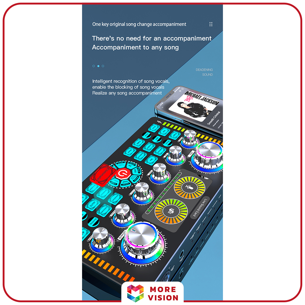 Q7 Live Sound Card Mixer Streamer HIFI Record Sing Noise Reduction ...